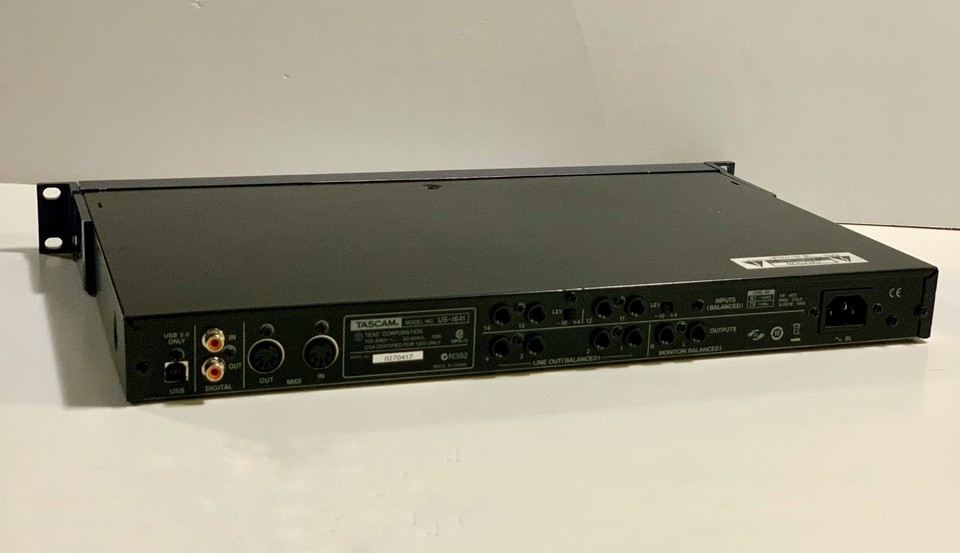 Tascam US-1641 96k/24-Bit USB 2.0 Rackmount Audio/MIDI Interface W ...