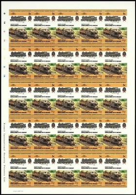 1911 GCR / LNER Class 9N Coronation Tank Imperf/Imperforate Train Stamp ...