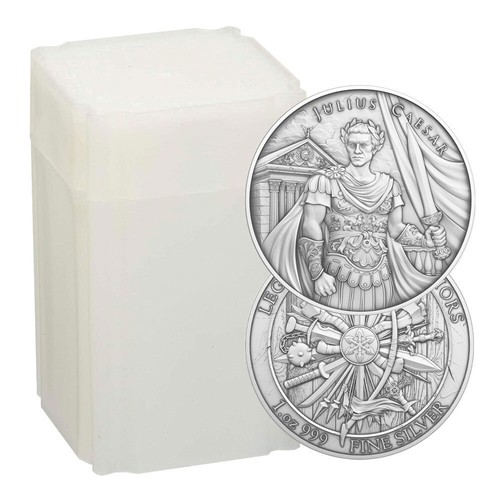 Roll of 20 - 1 Troy oz Julius Caesar Design .999 Fine Silver Round | eBay