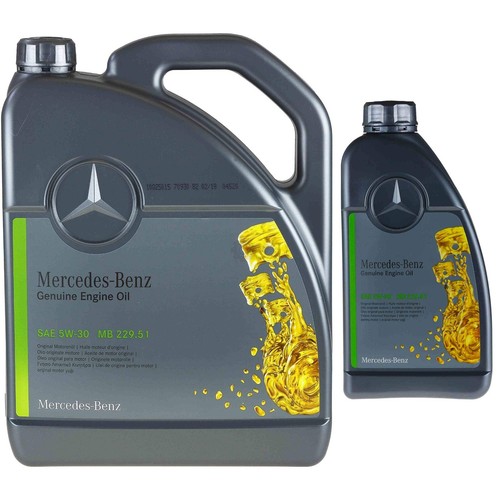 6 Liters Engine Oil Original Mercedes Benz 5W-30 100% Synthetic MB 229. ...