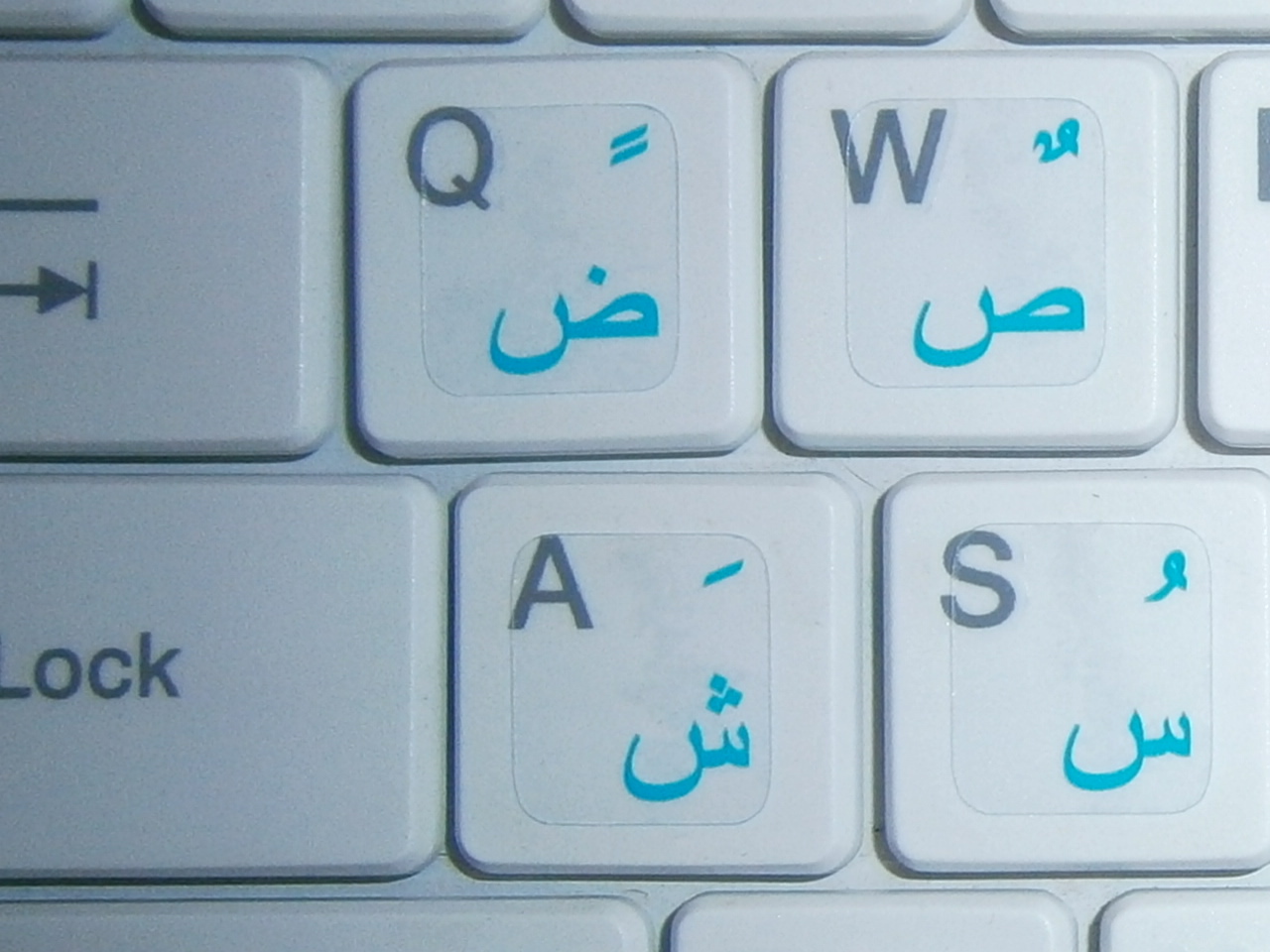 High Quality FARSI Persian TRANSPARENT Keyboard Stickers BLUE Letters ...