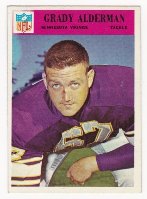 GRADY ALDERMAN 1966 Philadelphia Football # 106 Minnesota Vikings Ex ...