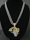 Los Angeles Rams Cuban Link Chain Luxury Iced Out Crystal 24" Necklace ...