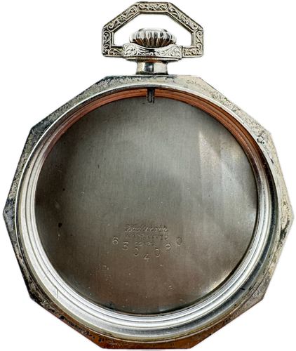 Antique 12s Wadsworth Open Face Pocket Watch Case 25 Year White GF ...