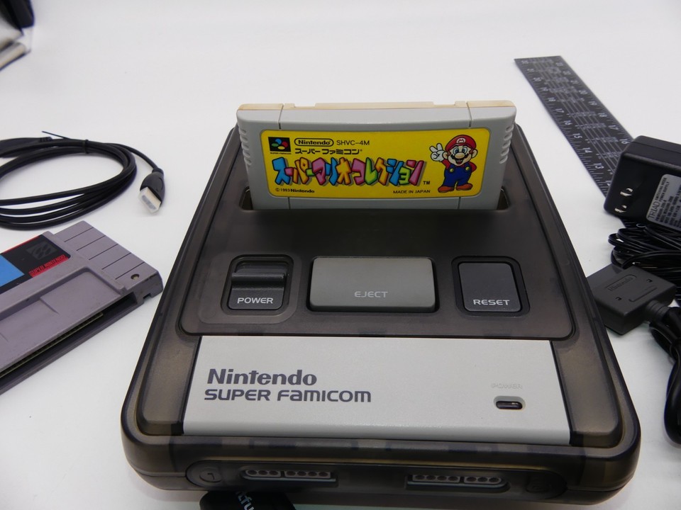 Custom Clear Smoke Black Super Famicom Nintendo HDMI System SNES Mario ...