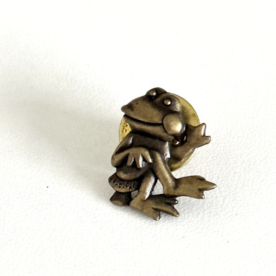 Vintage JJ Jonette Signed Gold Tone Frog Lapel Pin | eBay