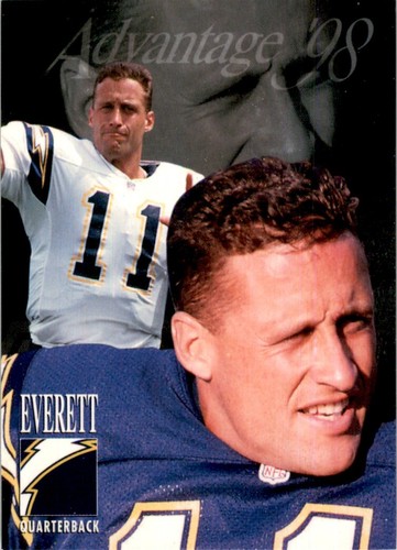1998 Collector's Edge Advantage Jim Everett San Diego Chargers #141 NFL ...