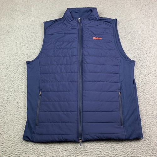 Rhoback Vest Mens L Performance Quilted Puffer Fulton Full Zip Golf | eBay