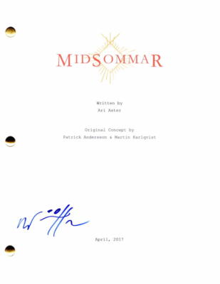 William Jackson Harper Signed Autograph Midsommar Full Movie Script ...
