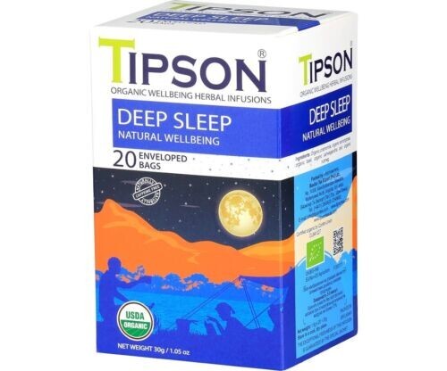 Tipson Ceylon Organic Natural Wellbeing Herbal Infusions Deep Sleep 20 ...