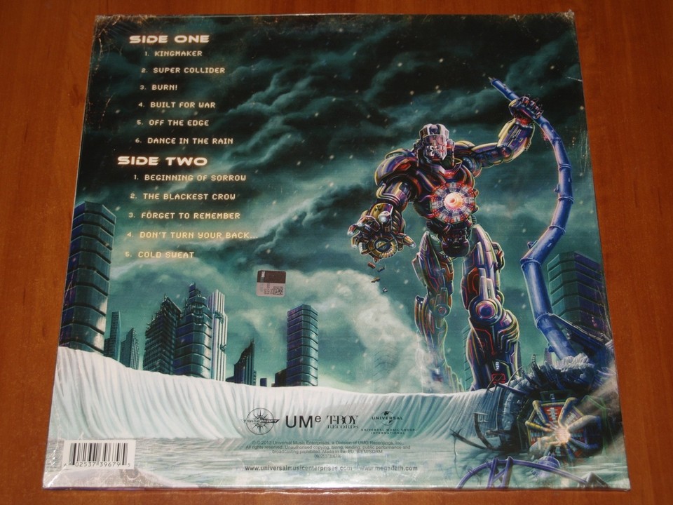 MEGADETH SUPER COLLIDER LP *EU* 2013 VINYL 180g UNIVERSAL MUSIC 1st ...