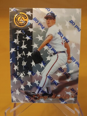 Greg Maddux 1997 Pinnacle Certified Stars unpeeled #143 - Atlanta ...