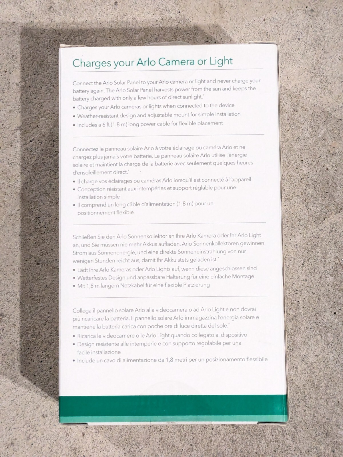 Arlo VMA4600 Solar Panel - Black for sale online | eBay