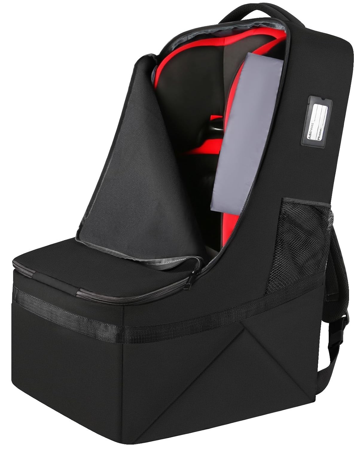 YOREPEK Padded Car Seat Travel Bag Backpack for Airplane, Heavy Duty ...
