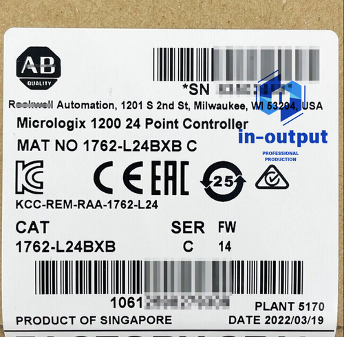 New Sealed AB 1762-L24BXB / C MicroLogix 1200 24 Point Controller US ...
