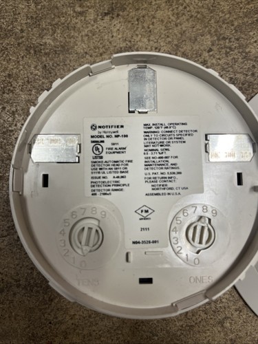 Notifier NP-100 Photoelectric Smoke Detector w/ Base Ivory. | eBay