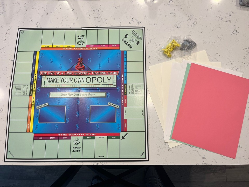 Monopoly Make Your Own OPOLY Board Game Parts/pieces 1998 | eBay