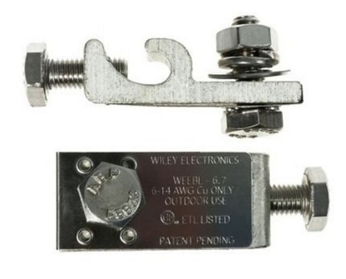 (1) QTY WILEY SOLAR RAIL GROUNDING LUG - WEEB-LUG-6.7 PN:30020110-FREE ...
