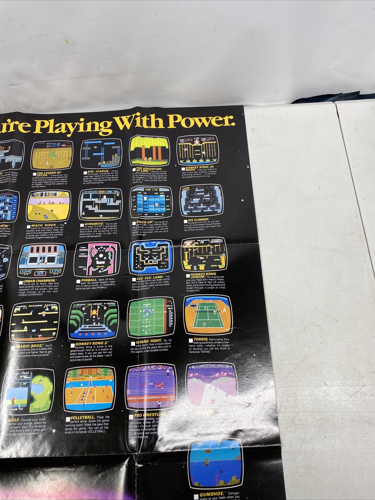 Nintendo NES 1986 Poster ROB Robot Insert Playing With Power Large 20 ...