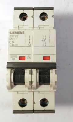 1 USED SIEMENS 5SY62 MCB C6/ 5SY6206-7 CIRCUIT BREAKER ***MAKE OFFER ...