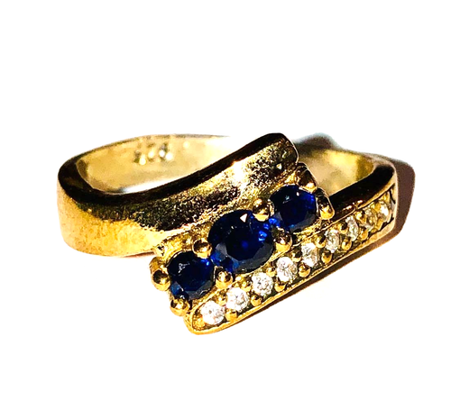 Cyprus Sapphire Ring 925 9.5 Soul 2 Soul True Love Healthy Heart Ease ...