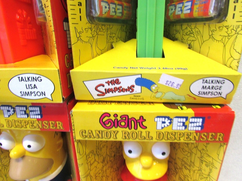 Giant Pez Simpsons Family Lot Homer Bart Lisa Marge - Candy Roll ...