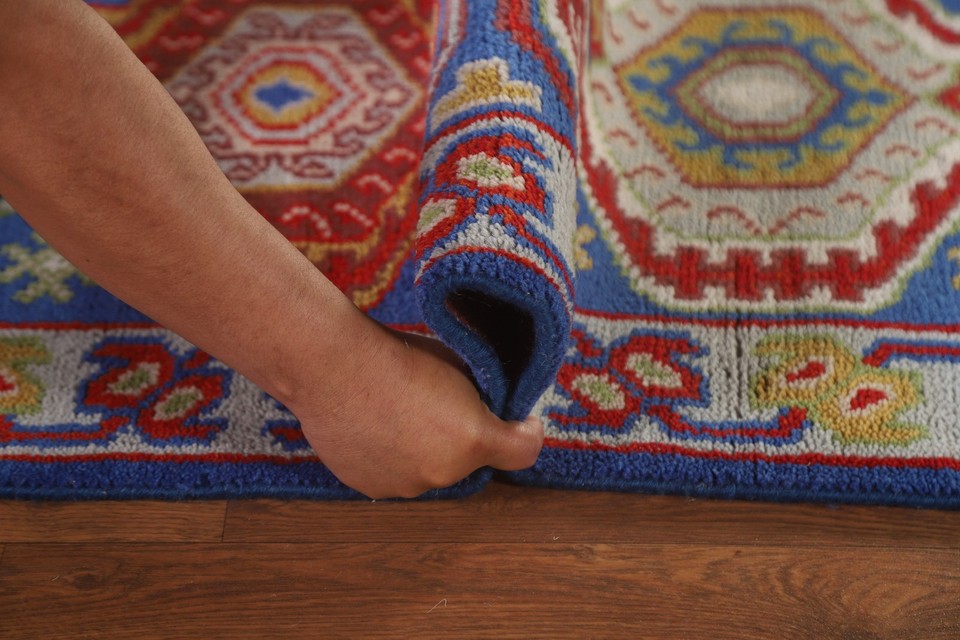 Blue Traditional Tribal Wool Hand-knotted Indien 10 ft Runner Rug 3x10 ...