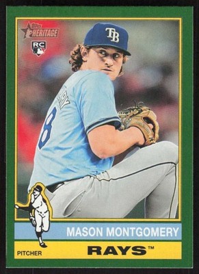 2025 Heritage Dark Green Border #296 Mason Montgomery RC Rookie Rays | eBay