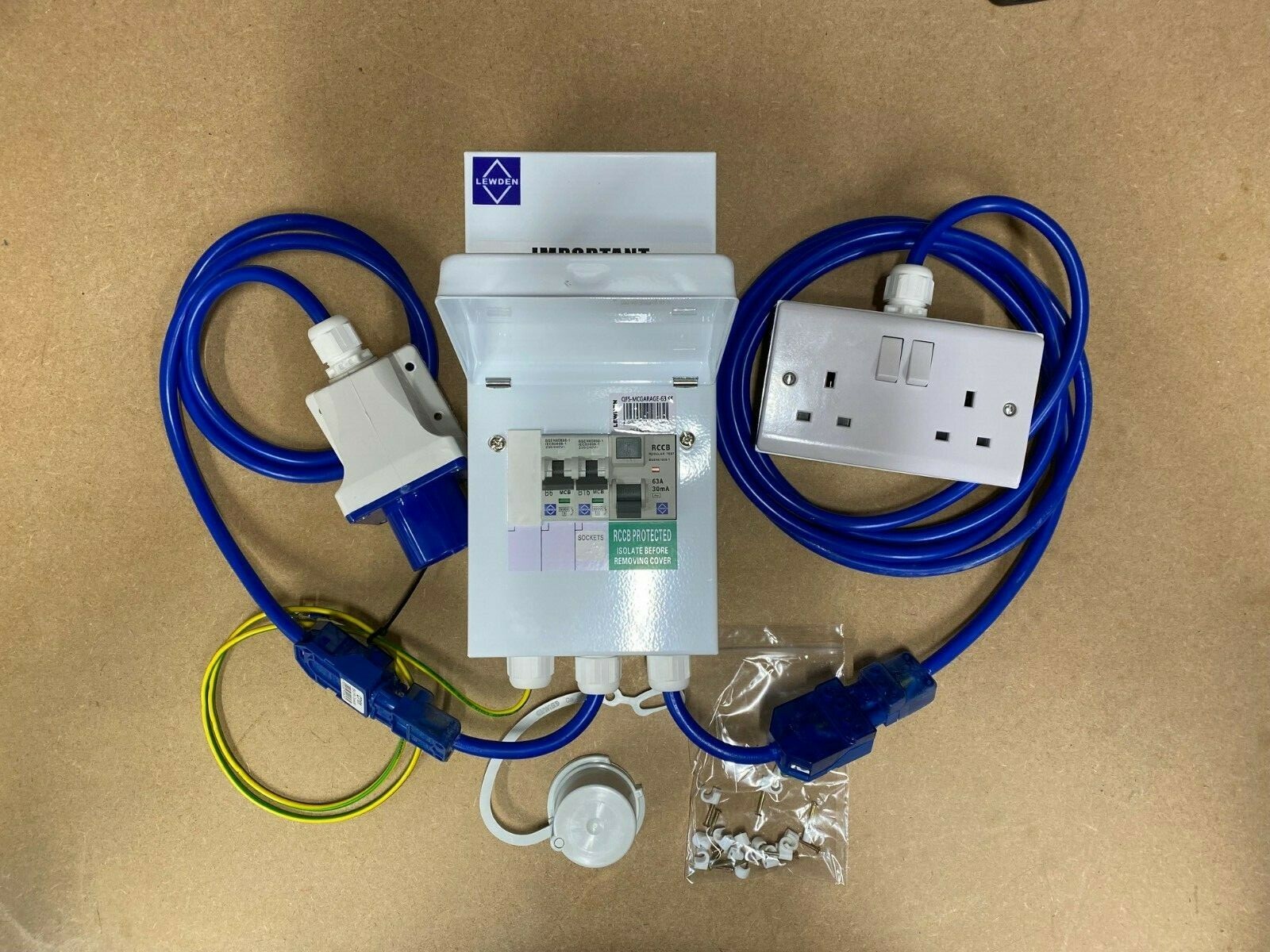 240V 230V PRE WIRED Electric Hook Up Kit For Self Build Campervan ...