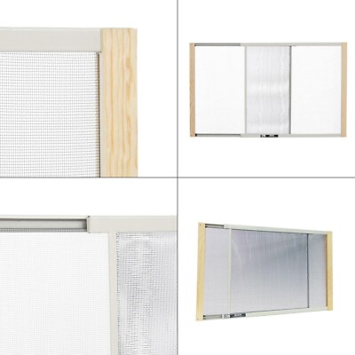 Adjustable Clear Wood Frame Window Screen - 21-37 in. W x 18 in. H NEW ...