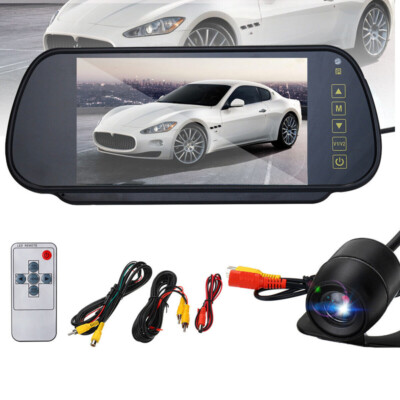 DC12V-24V 7" LCD Car Truck Rear View Mirror Screen Monitor System ...
