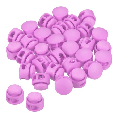 Cord Locks, 30 Pack Round Spring Toggle Stopper, Light Violet ...