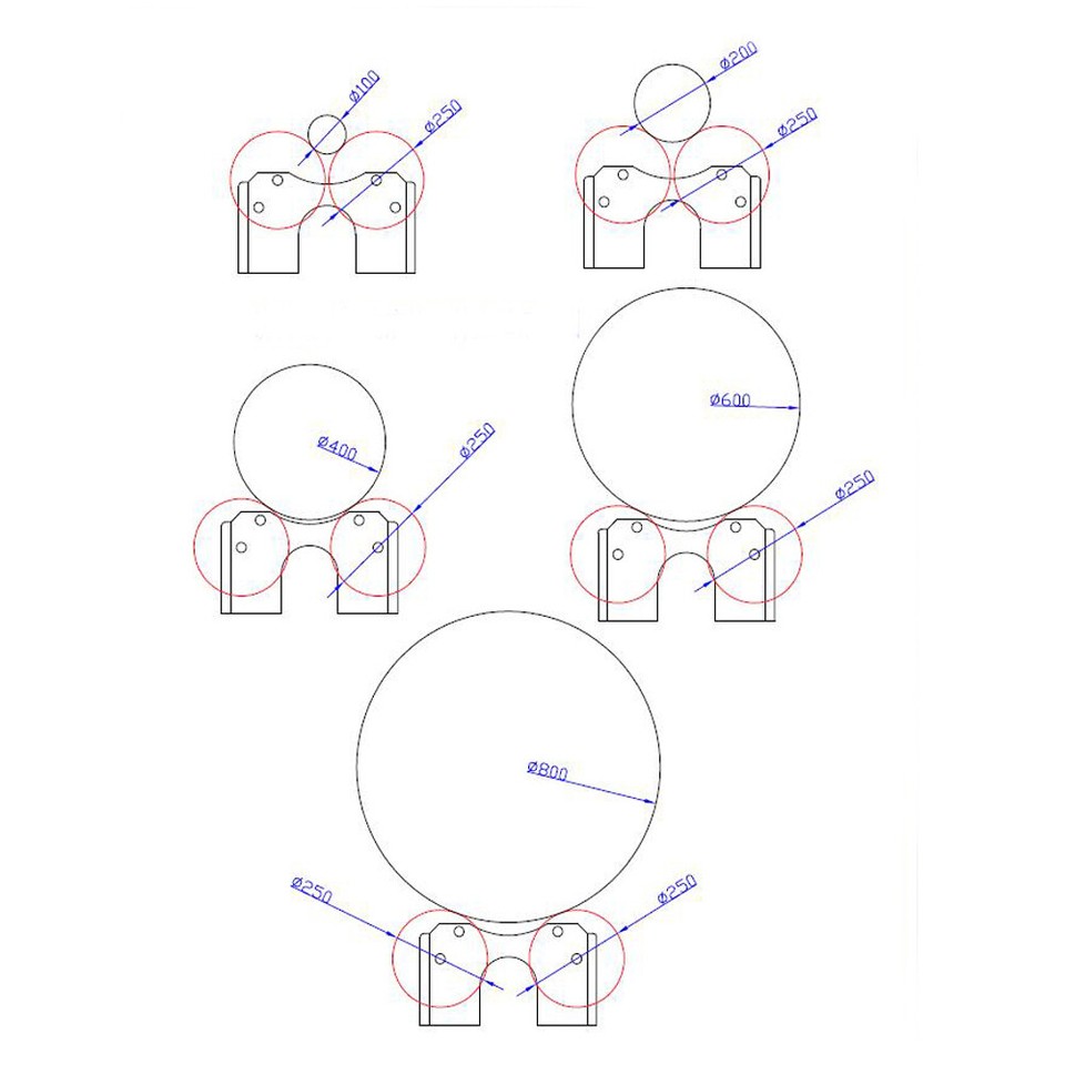 110V Tank Pipe Welding Turning Rolls Tank Rollers 1T Welding Rotator ...