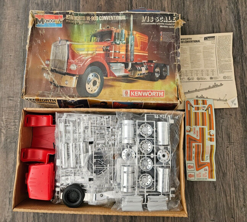 1981 Monogram Kenworth W-900 Conventional 1/16 Truck Model Kit New Open Box | eBay
