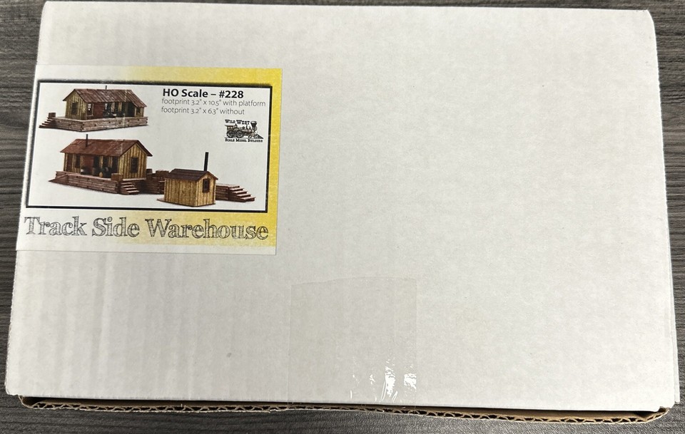 Wild West Scale Model Builders HO Kit #228 Track Side Warehouse Sealed ...