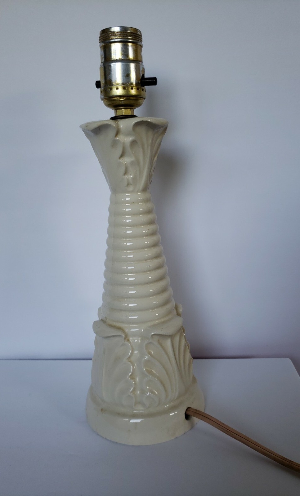 Tableside Lamp Vintage Romantic Leaves Bedside Small Ceramic | eBay