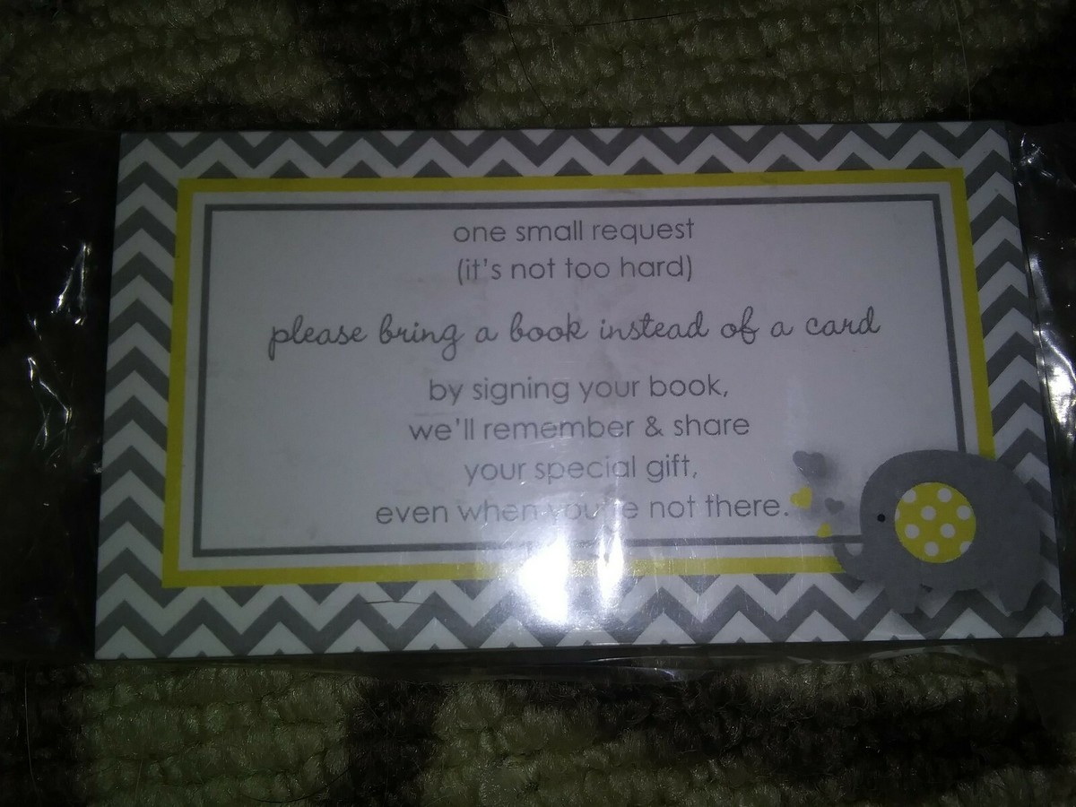 Please Bring A Book Instead Of A Card Books For Baby Card Baby