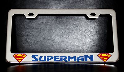 "SUPERMAN" License Plate Frame, Custom Made of Chrome Plated Metal | eBay