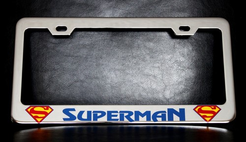 "SUPERMAN" License Plate Frame, Custom Made of Chrome Plated Metal | eBay