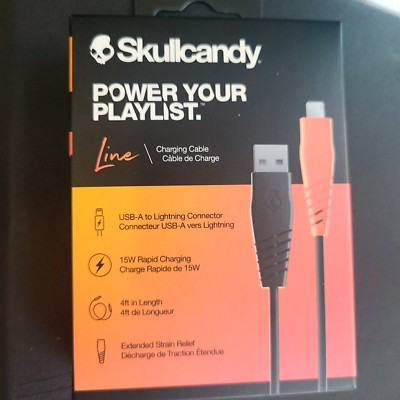 New Skullcandy Line Round Charging Cable, USB-A 4ft Rapid Charge | eBay