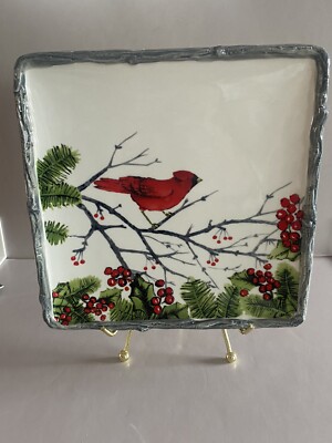 Global Design Connections 8 Inch Square Cardinal Plate | eBay