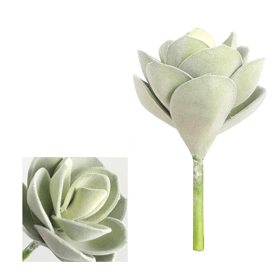 Flocked Succulent Faux Succulent Plant Pachyphytum Shape Flexible ...