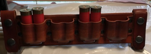 SASS TAN LEATHER 12 GA.SHOTGUN SHELL BELT SLIDER COWBOY ACTION CAS | eBay