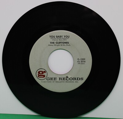 7" 45rpm - The Cleftones, You Baby You - Gee Records G1000 1960 | eBay