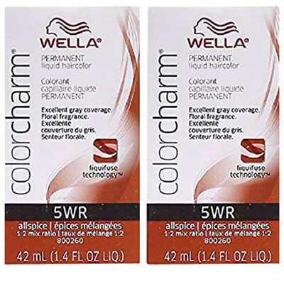 2 Wella Color Charm Permament Liquid Hair Color Allspice 5WR 1.4 oz | eBay