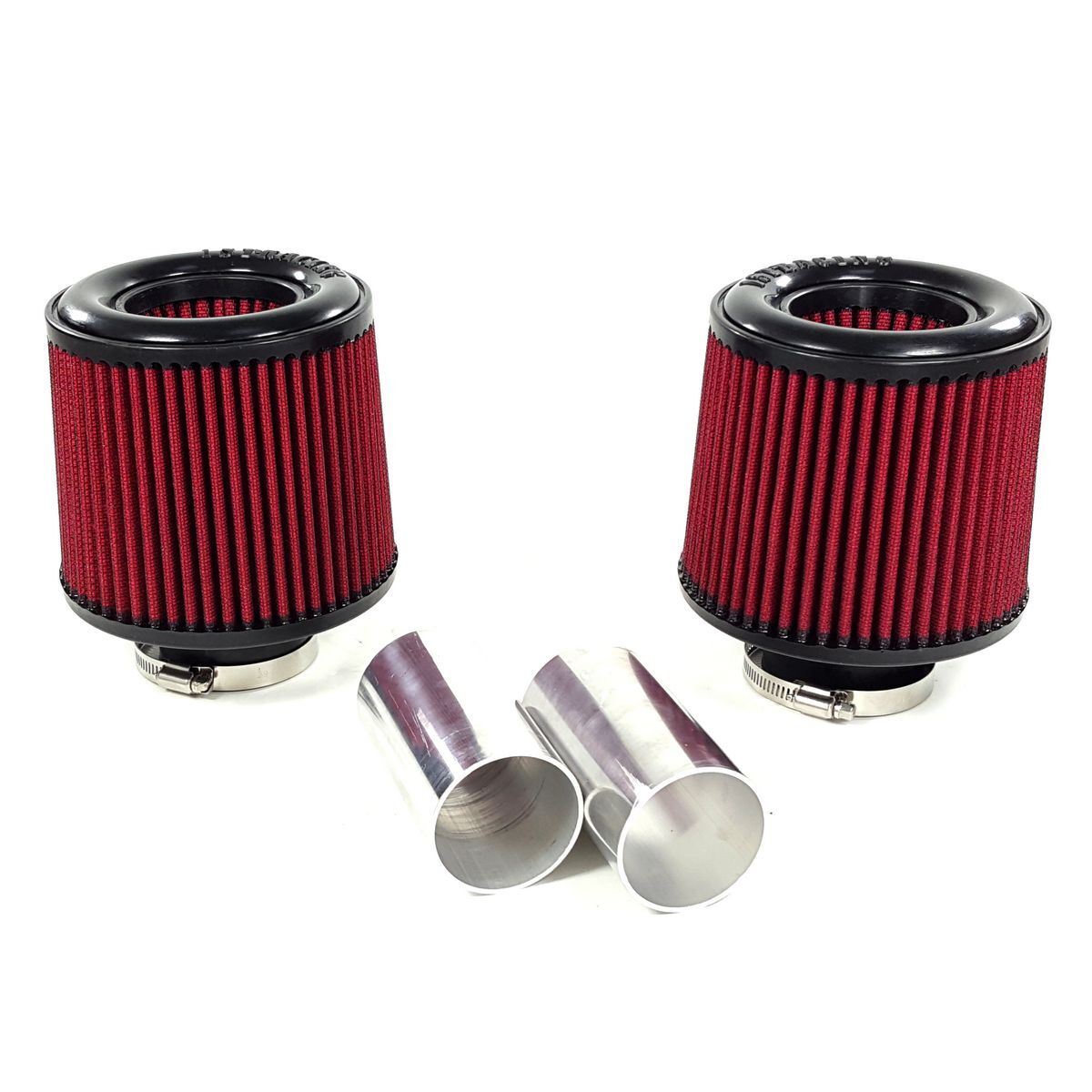 2.25" Dual Cone Air Filter 57mm For BMW N54B30 135i 335i 535i 3.0L Twin ...