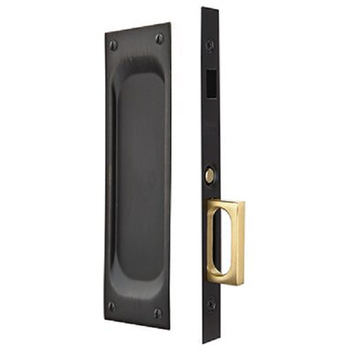 Emtek 7-1/2" Solid Brass Inactive Dummy Mortise Pocket Door Pull ...
