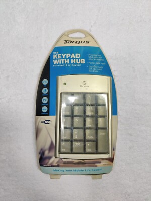 Targus Numeric Keypad USB with 2-port Hub 19 Key Function Full Size ...
