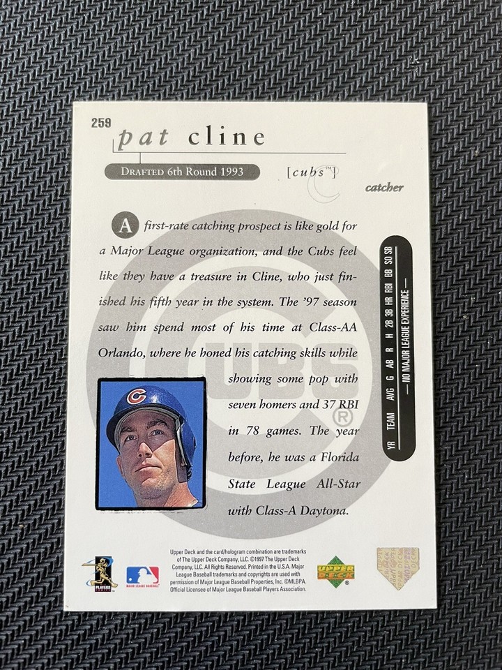 Pat Cline #259 Upper Deck 1997 Star Rookie Chicago Cubs | eBay