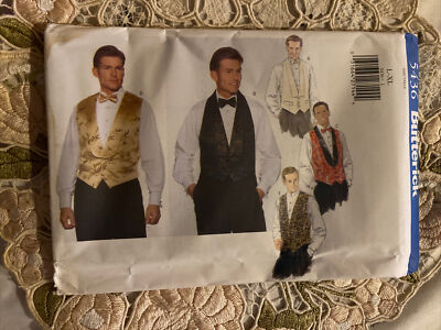 Butterick 5436 vest and bow tie sewing pattern - size L-XL -Uncut FF | eBay